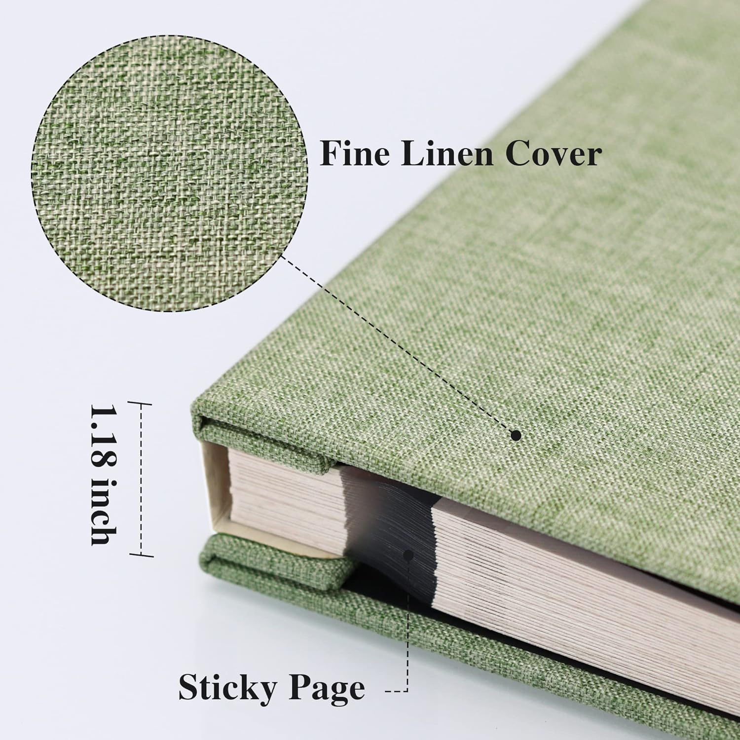 Classic Large Self Adhesive Photo Album Scrapbook Album - Linen Cover ...